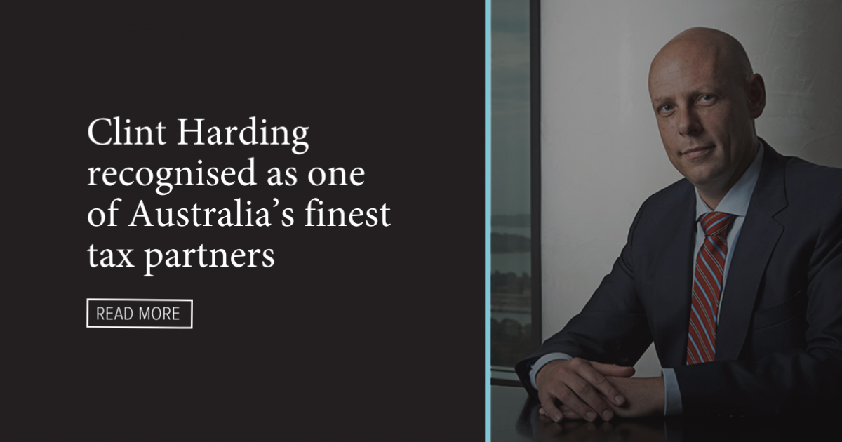 Clint Harding Recognised As Top Tax Lawyer